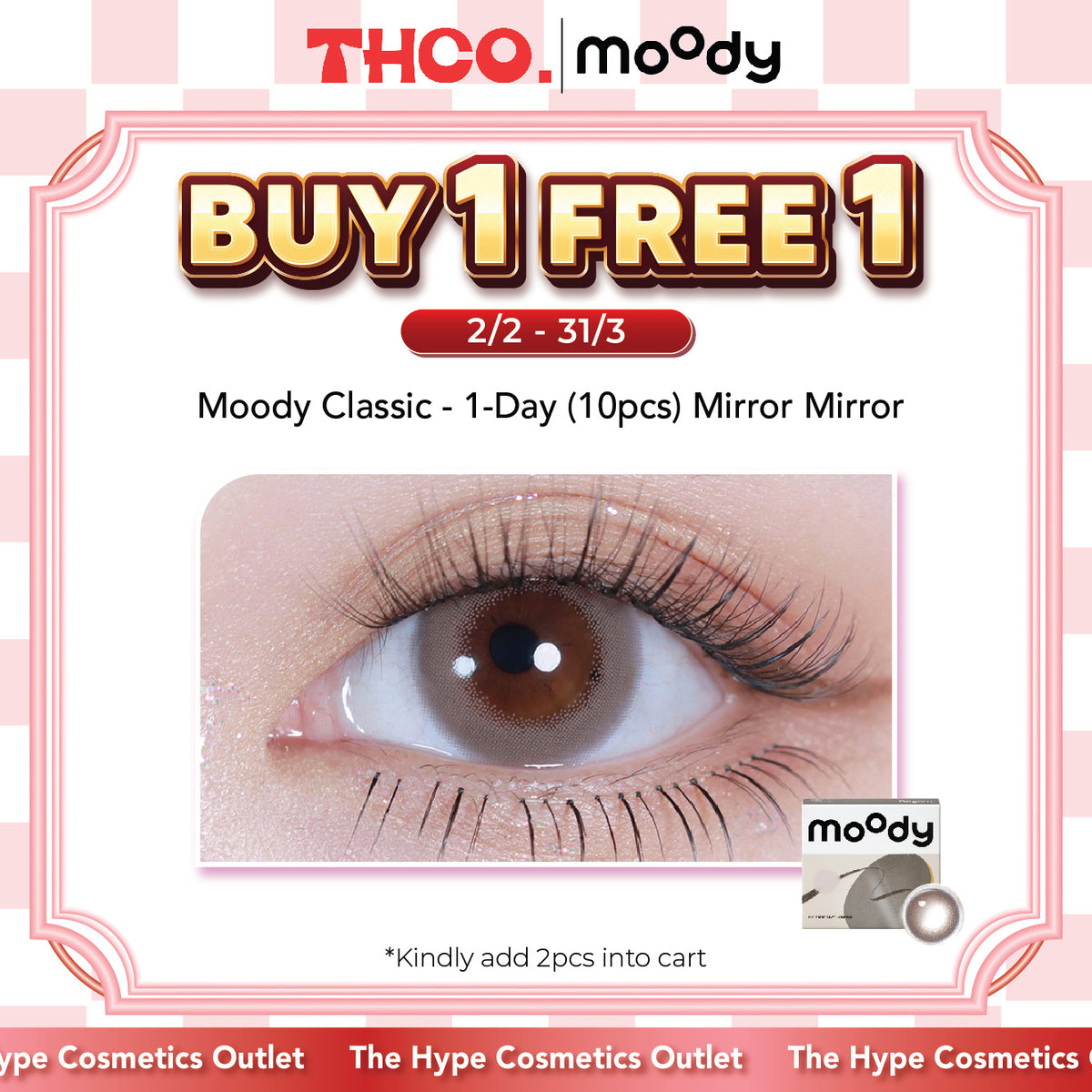 MOODY Moody Classic - 1-Day (10pcs) Mirror Mirror MOODY美瞳日抛经典系列伽罗棕 ...